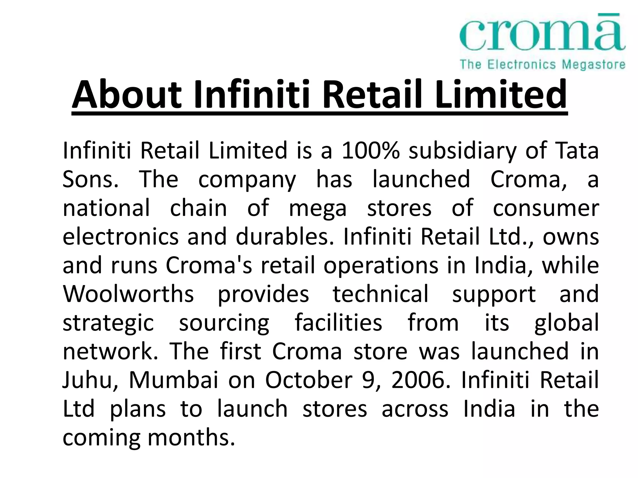 Croma Ppt | PPTX