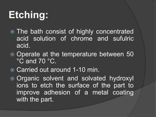 Crome plating on ABS plastics | PPTX