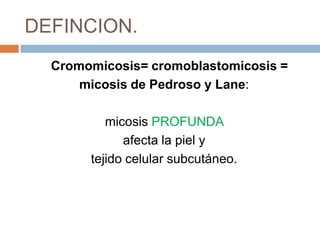 Cromomicosis articulo | PPTX