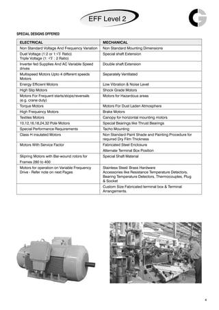 Crompton-greaves-tefc-squirrel-cage-motors-Catalogue (eff level 2) | PDF