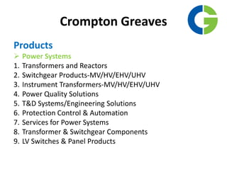 Crompton greaves | PPTX
