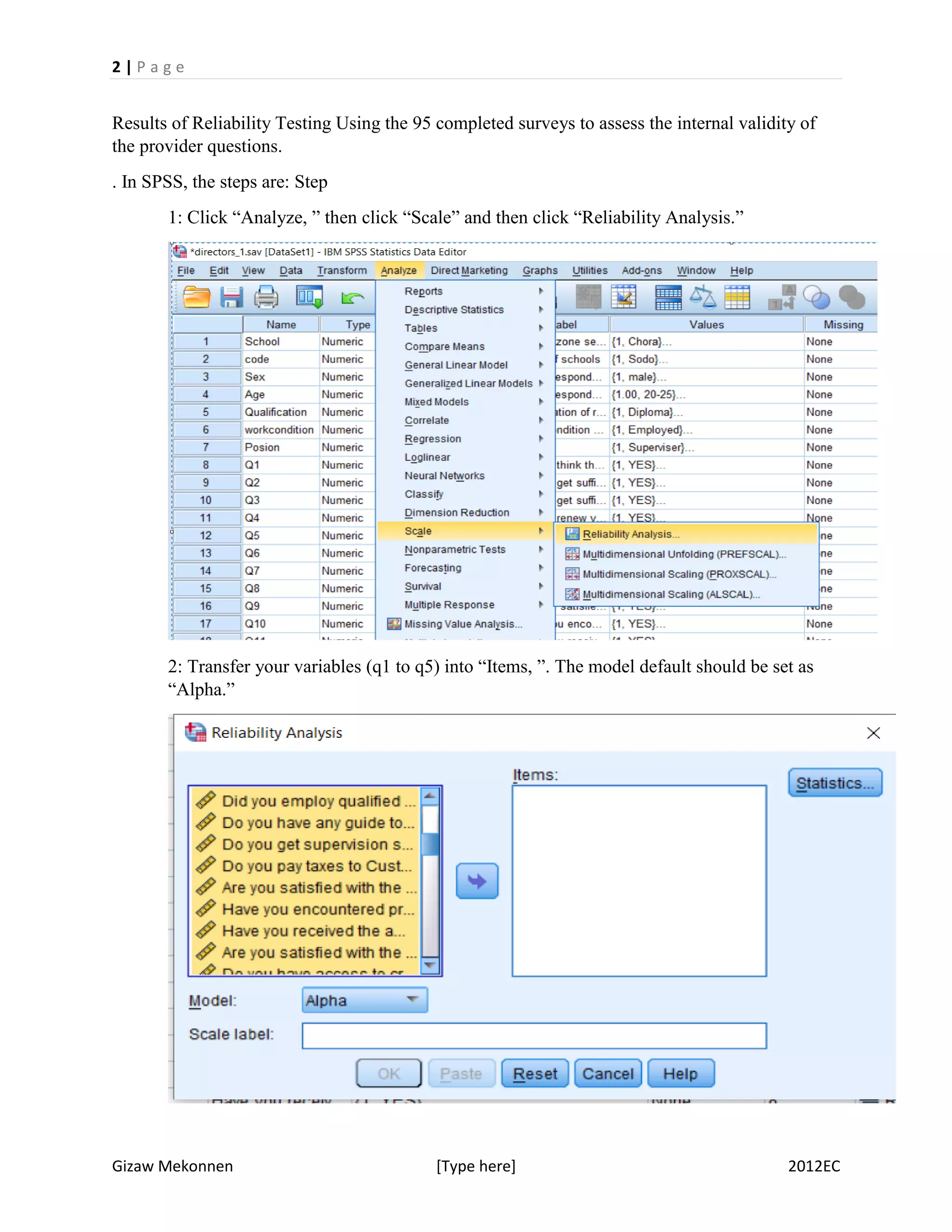 Cronbach's alpha meaning, thumb rules, procedure using SPSS and interpretation | PDF