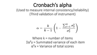 Lesson Presentation for Cronbachs Alpha Grade 9 STE | PPTX