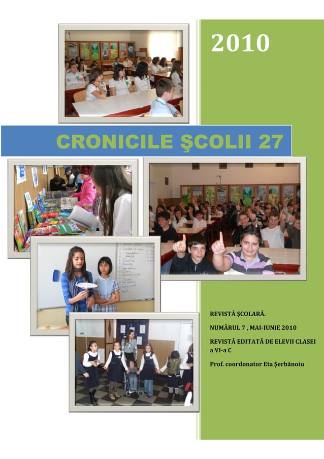 Cronicile scolii 27, nr 7 | PDF