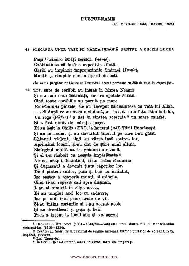 Cronici turcesti privind tarile romanesti | PDF