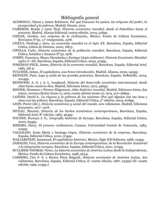 2016 Cronograma Historia Económica I (Sem. 2-2015) | PDF