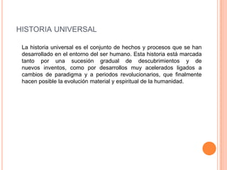 Cronología de la historia universal | PPTX
