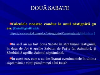 Ultima saptamana a lui Isus | PPT