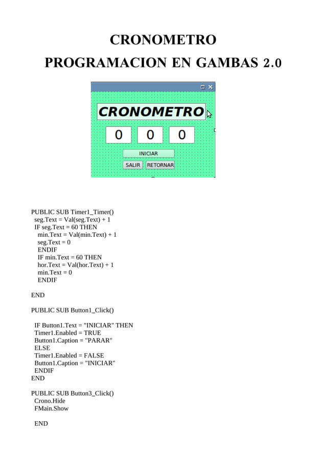 Cronometro | DOC | Computing | Technology & Computing