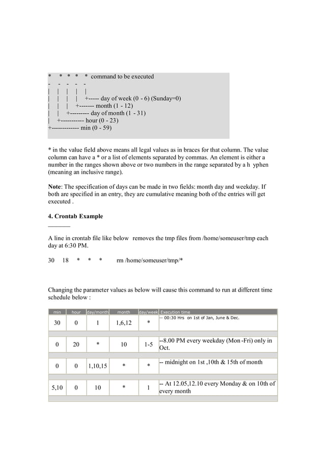 CRONtab Tutorial | PDF