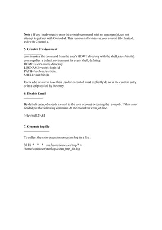 CRONtab Tutorial | PDF