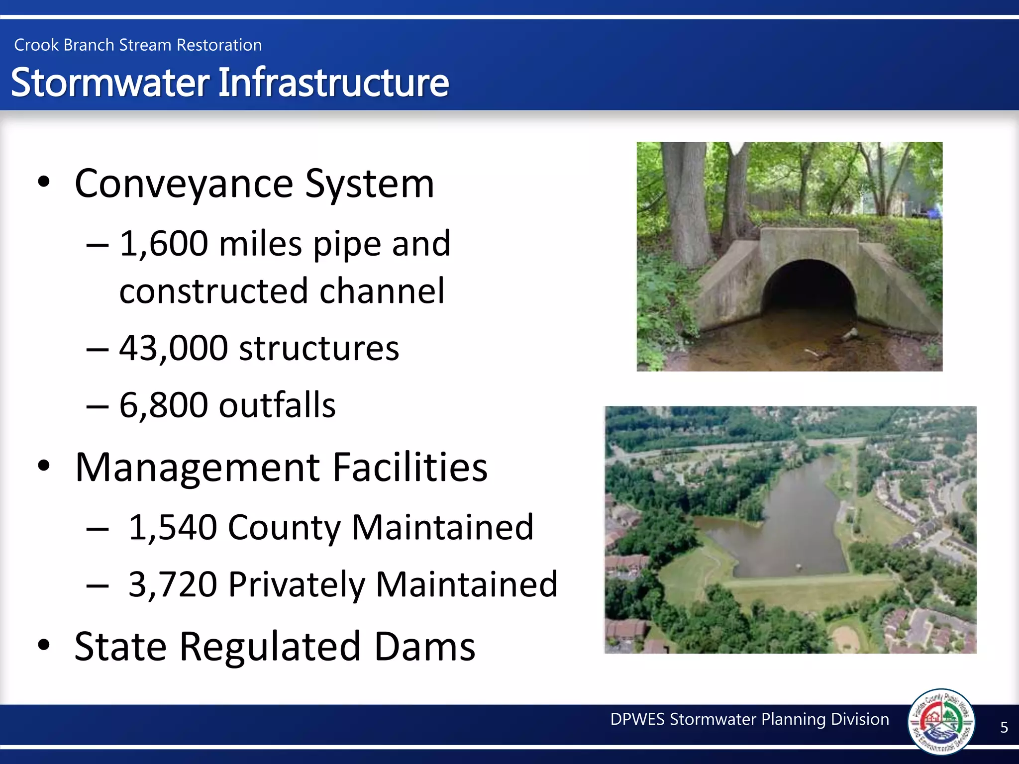Crook Branch at Mantua Elementary School Stream Restoration Project | PPTX