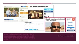 Valorie Crooks, Crowdfunding Medical Care: Identifying Ethical ...