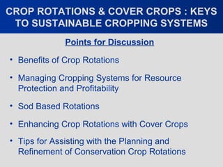 Crop rotations and cover crops for diversity presentation A Lecture By ...