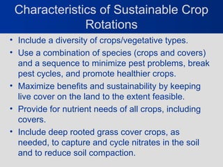 Crop rotations and cover crops for diversity presentation A Lecture By ...