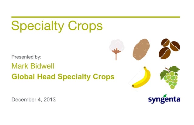 Crop update-brazil-specialty crops-2013 | PPT