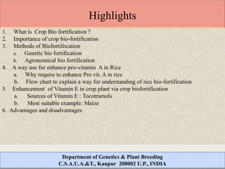 Crop bio fortification | PPTX