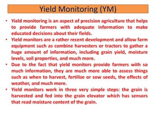 Crop discrimination and yield monitoring | PPTX