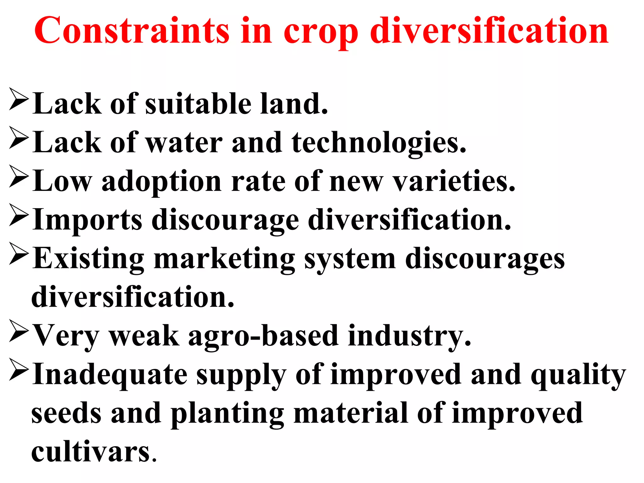 Crop Diversification : A Paradigm for Sustainable Agriculture | PPT