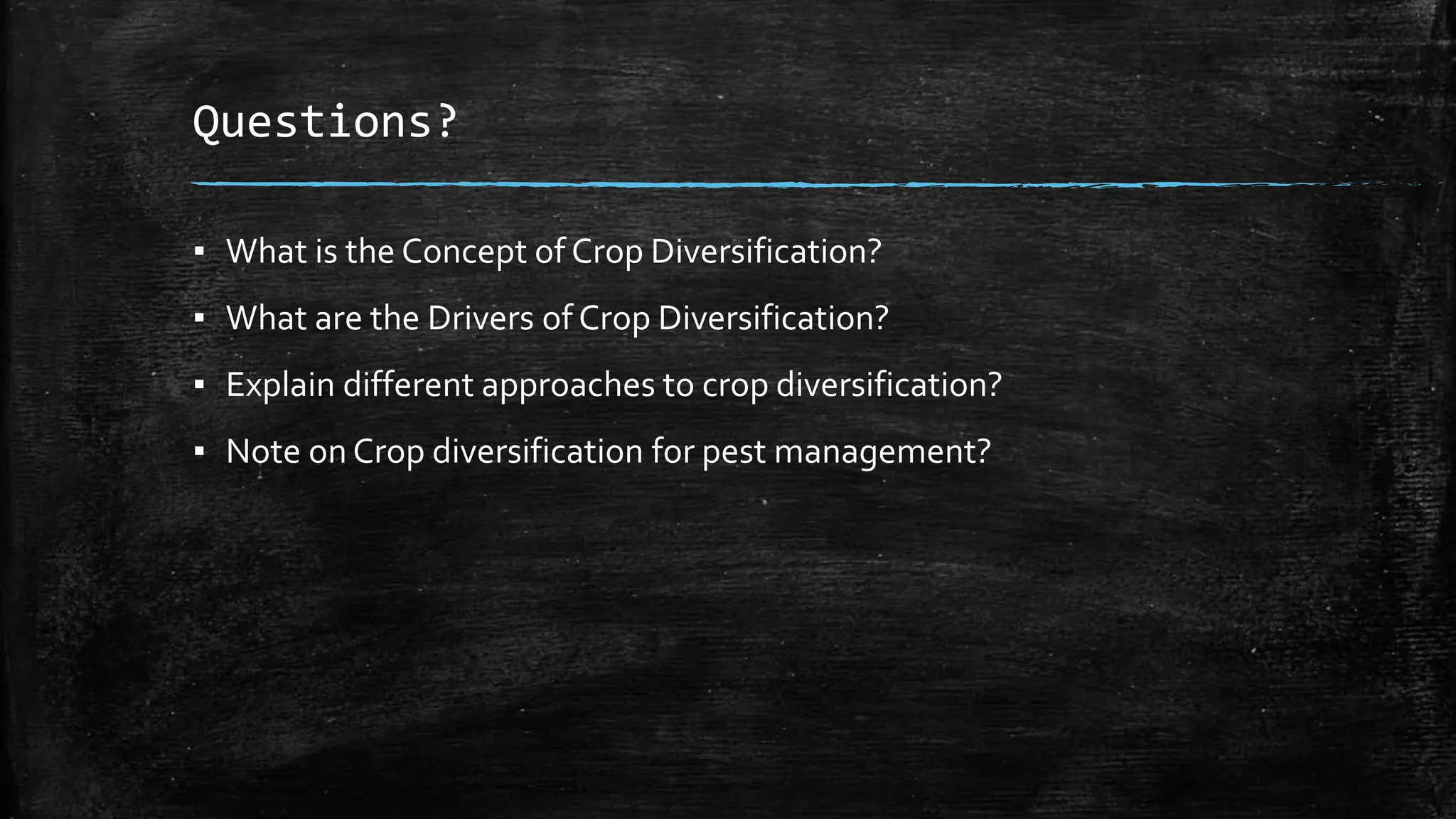 Crop diversification | PPTX