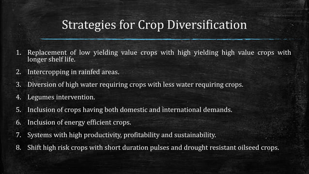Crop diversification | PPTX