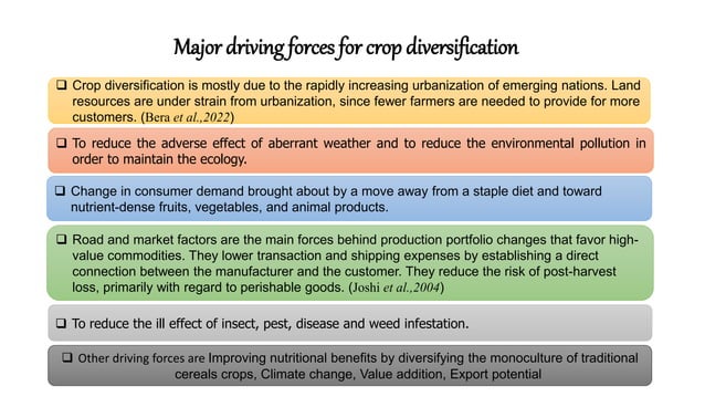 Crop Diversification for Sustainable Agricultural Production (1).pptx ...