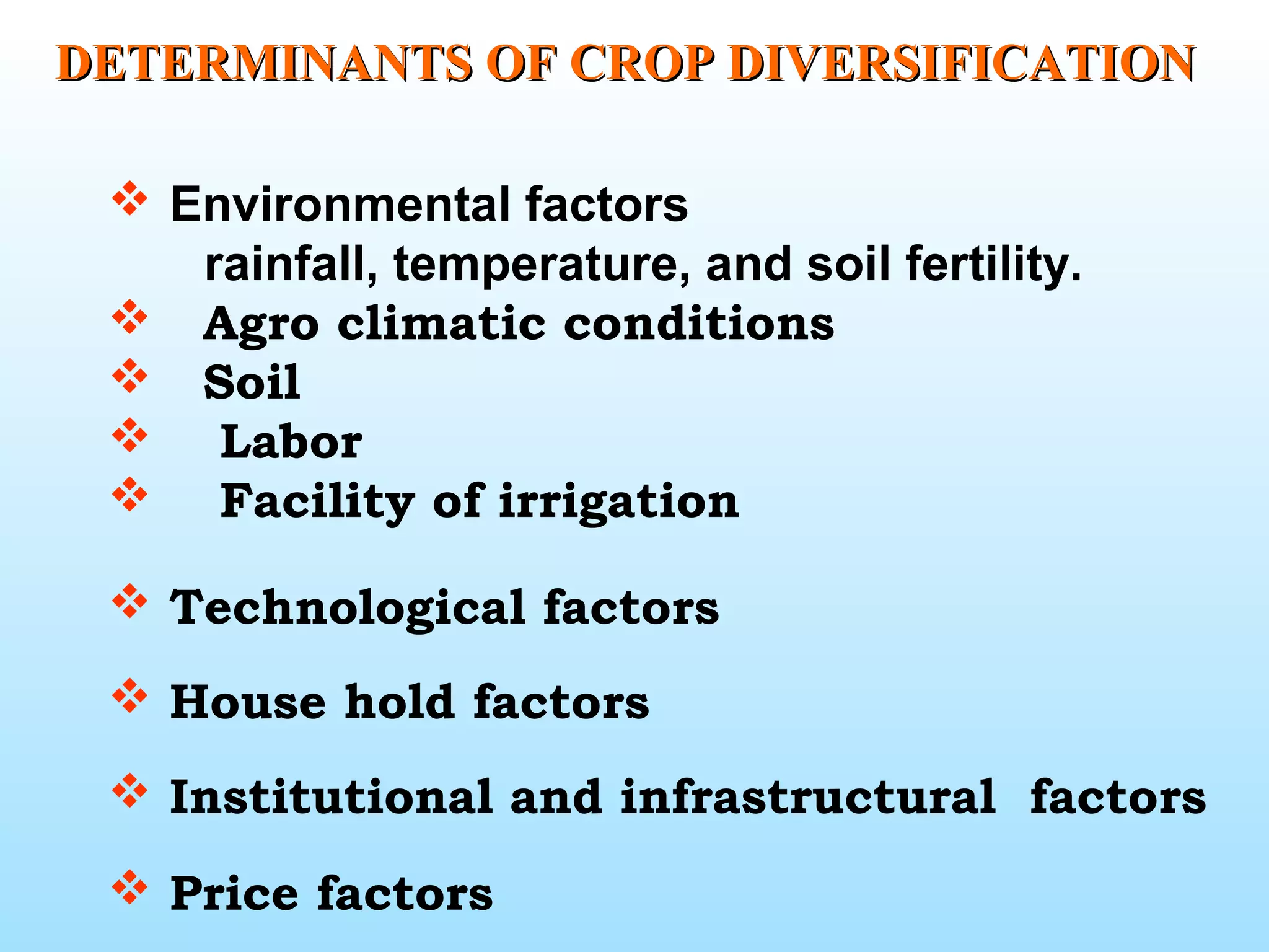 Crop diversification for Sustainable Agriculture | PPT