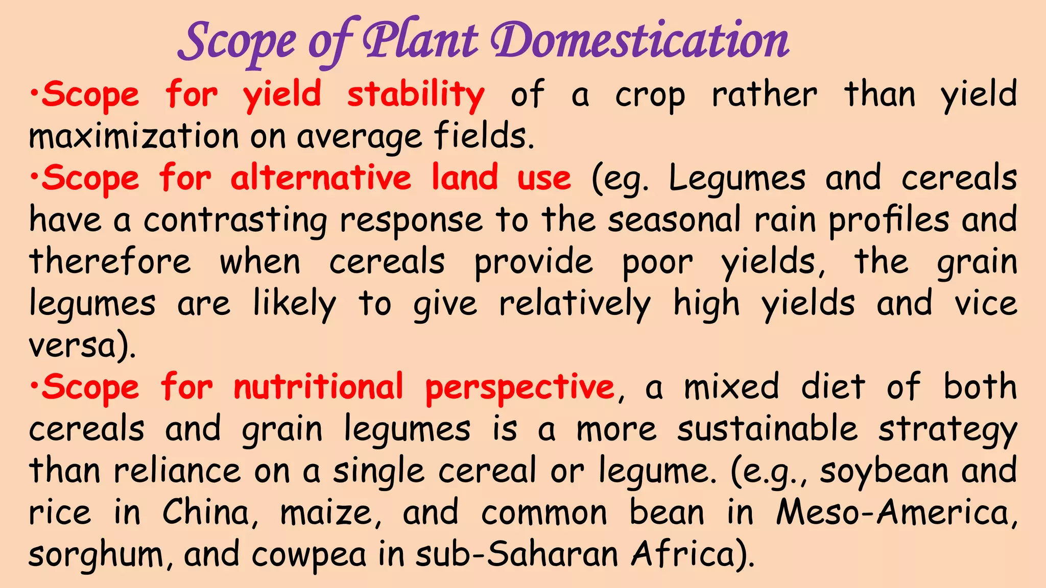 Domestication of Crop plants | PPTX
