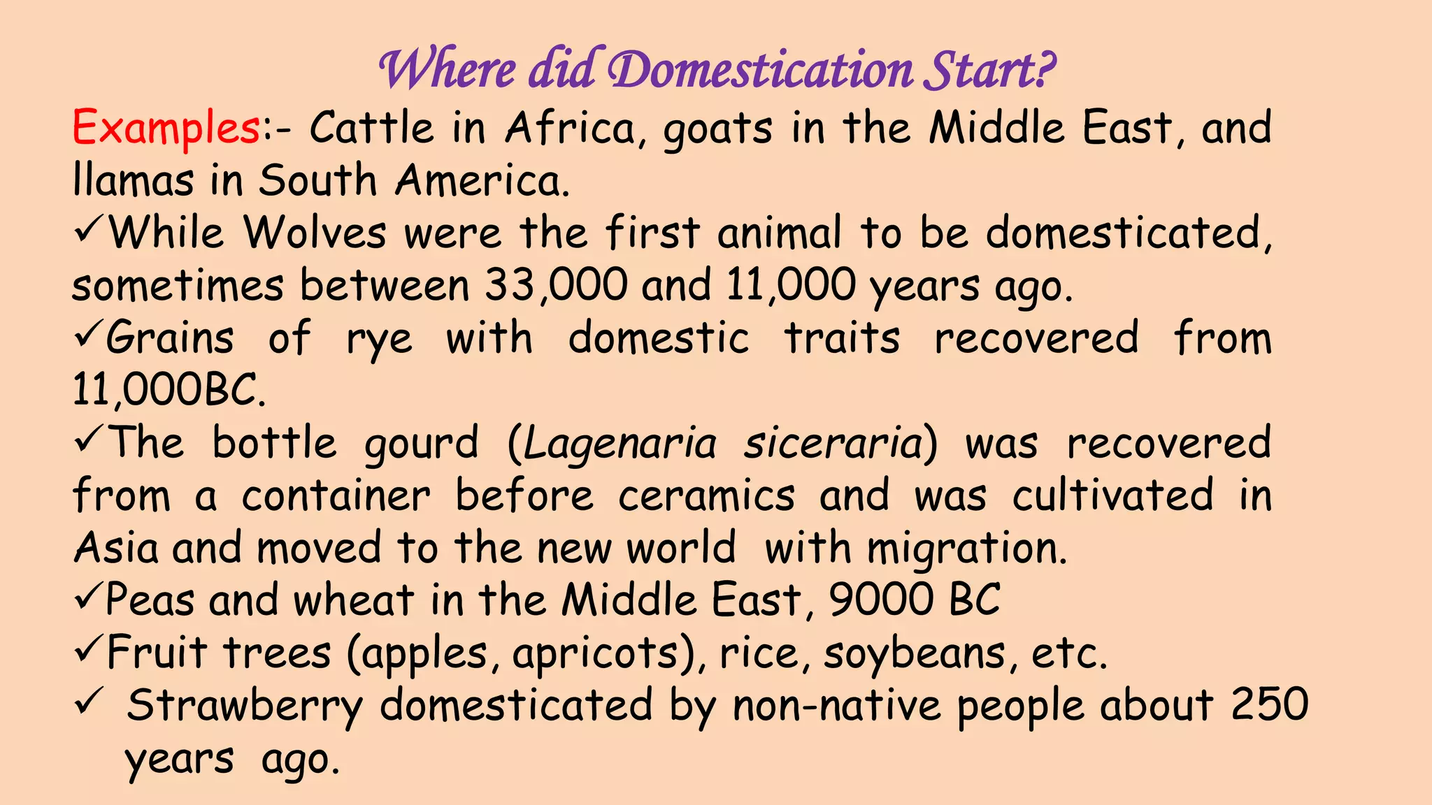 Domestication of Crop plants | PPTX
