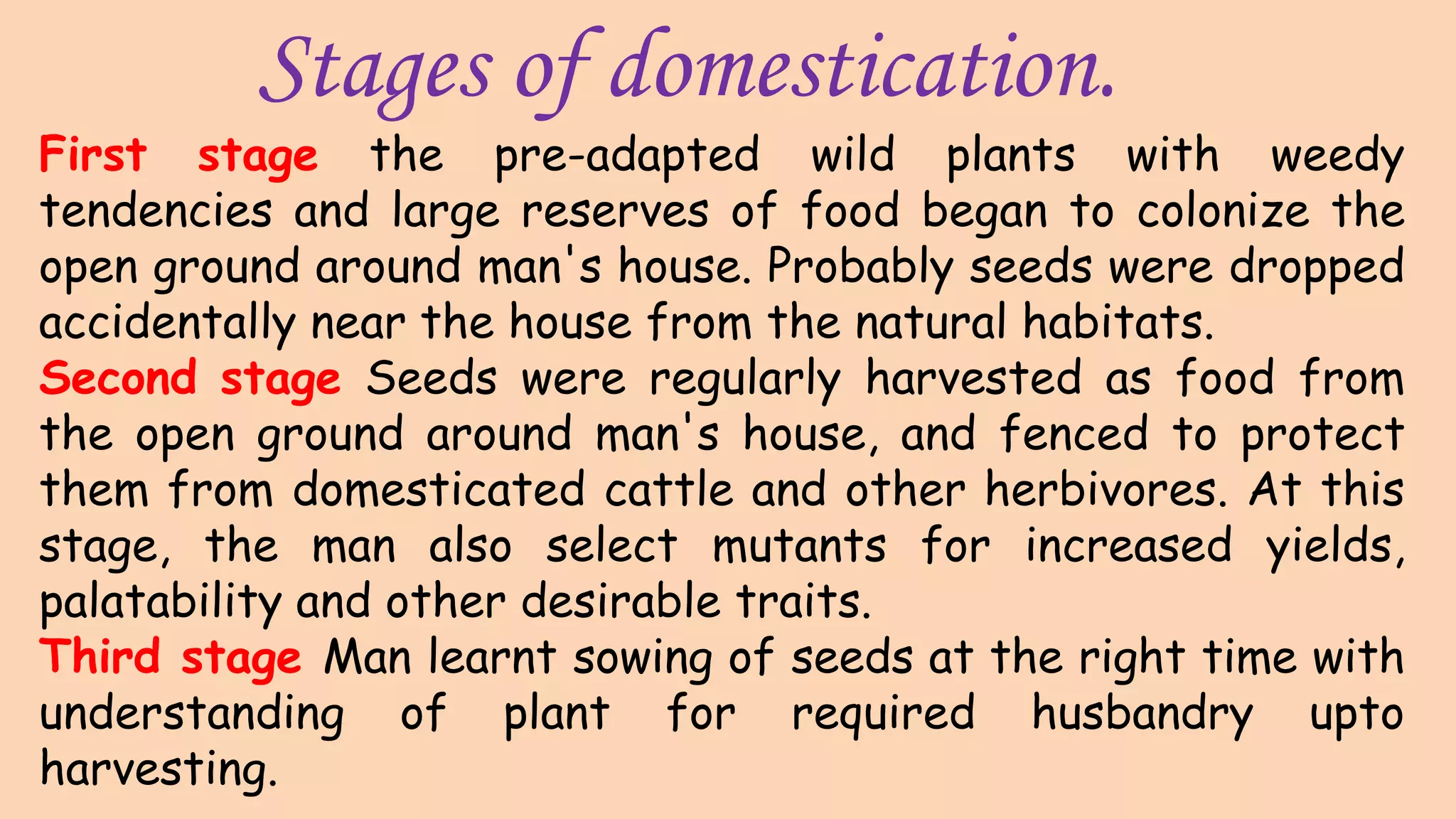 Domestication of Crop plants | PPTX