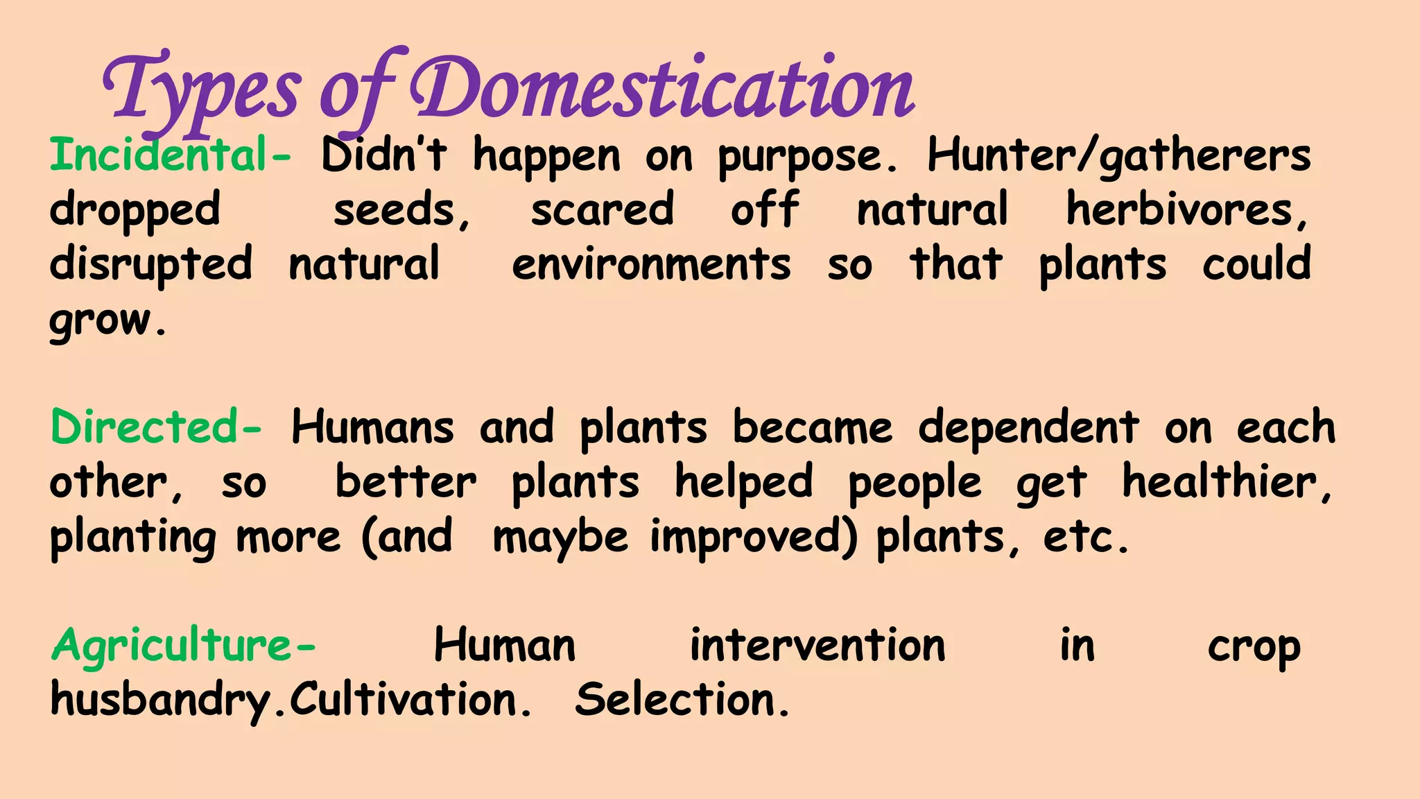 Domestication of Crop plants | PPTX