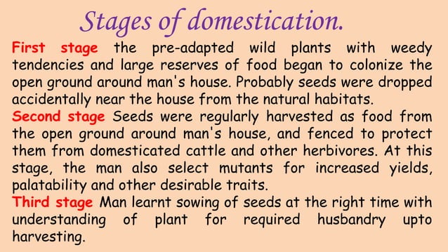 Domestication of Crop plants | PPTX | Gardening | Home & Garden