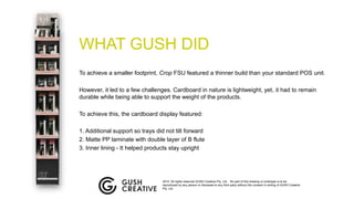 Crop Cardboard Freestanding Unit (FSU) in Coles - Case Study by Gush Creative | PPTX