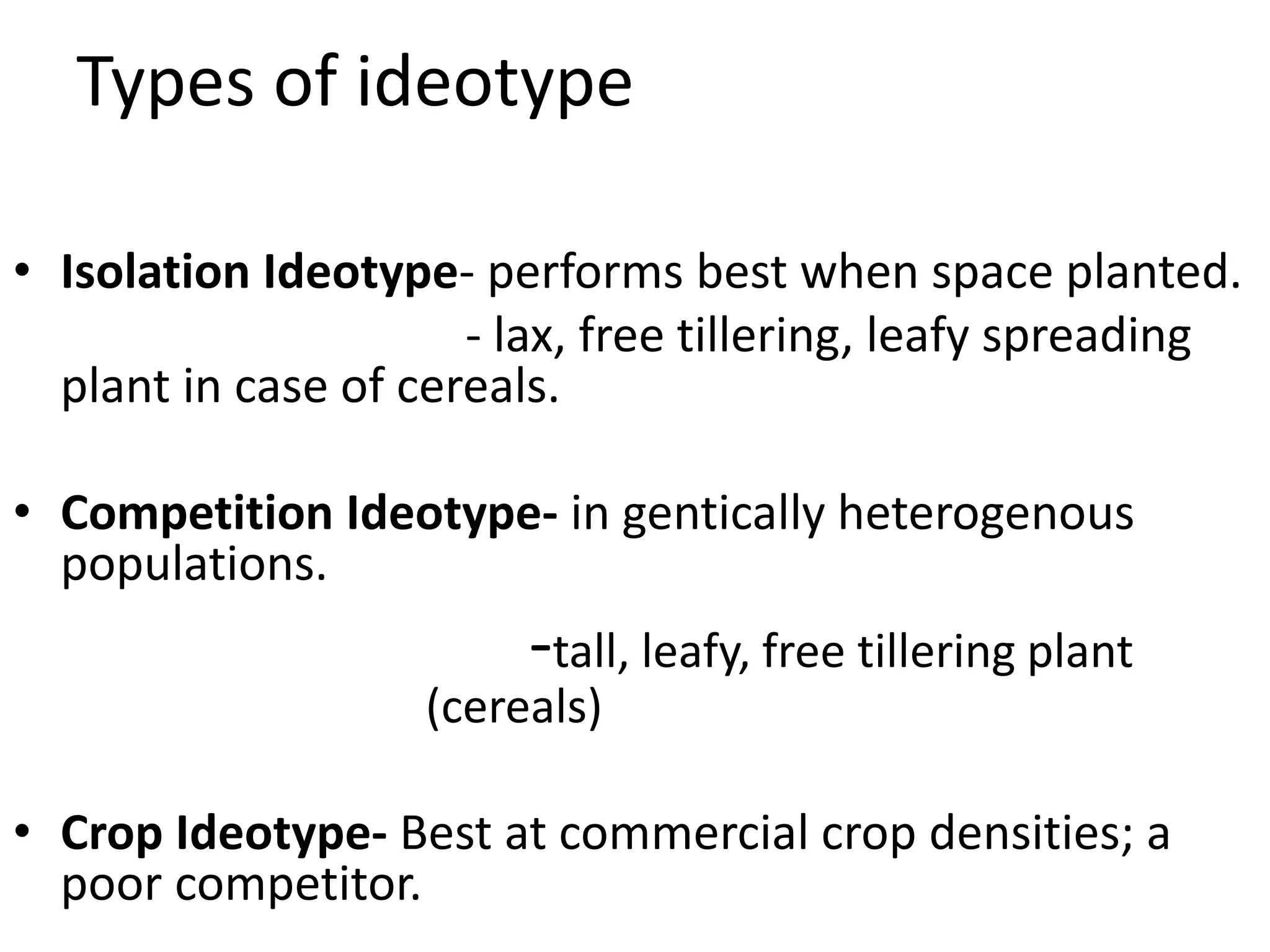 CROP IDEOTYPE CONCEPT- WHEAT, BARLEY, MAIZE AND COTTON | PPTX