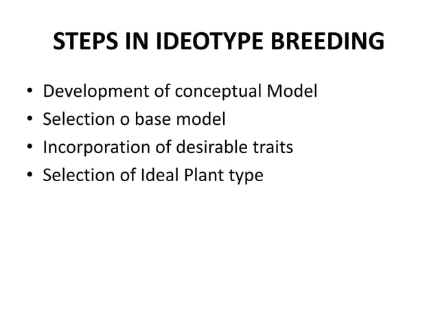 CROP IDEOTYPE CONCEPT- WHEAT, BARLEY, MAIZE AND COTTON | PPTX