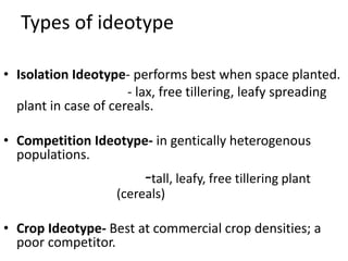 CROP IDEOTYPE CONCEPT- WHEAT, BARLEY, MAIZE AND COTTON | PPTX