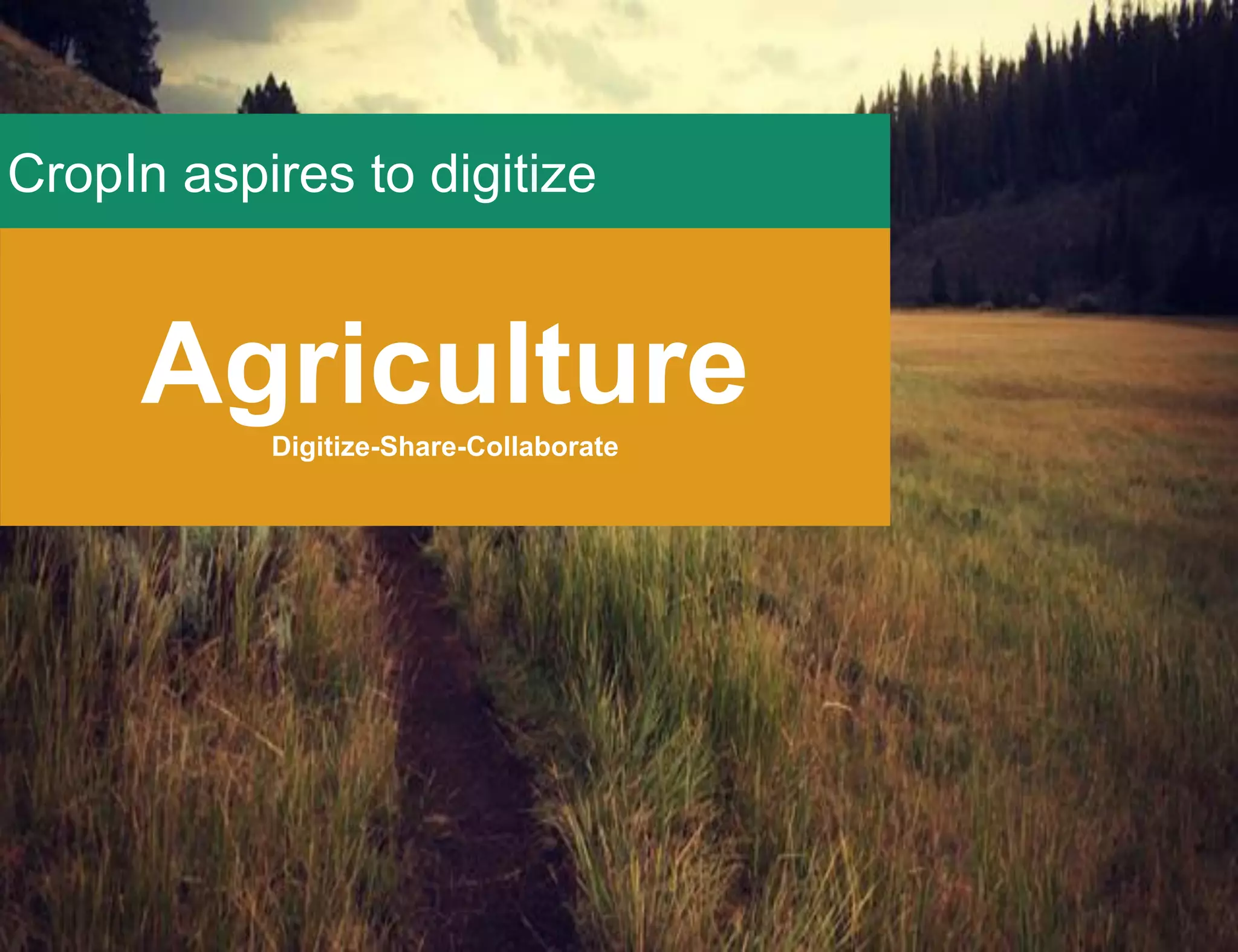 Cropin Smartfarm - Digitizing Farms | PDF