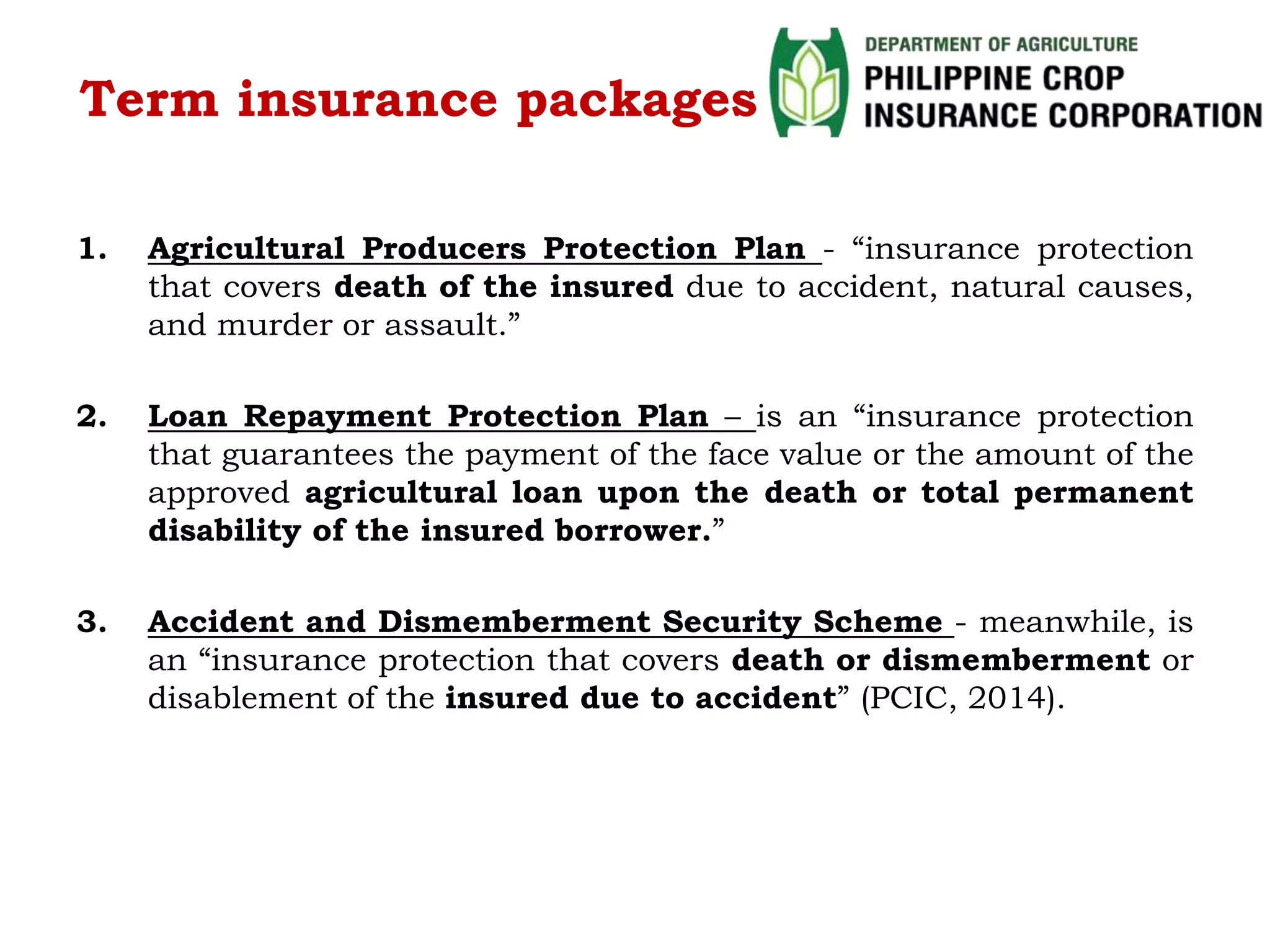 Crop insurance - Indian and Global Scenario | PPTX