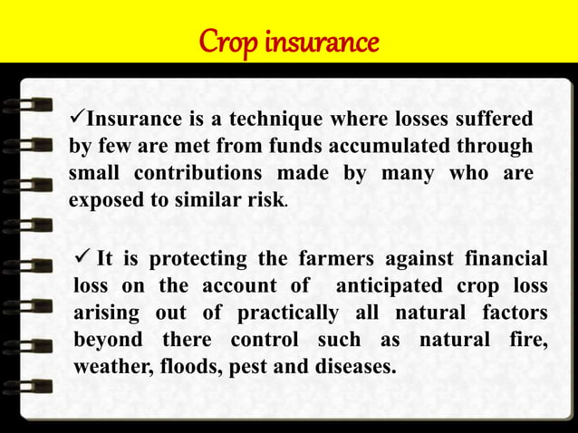 Crop insurance in India | PPTX | Motor Insurance | Insurance