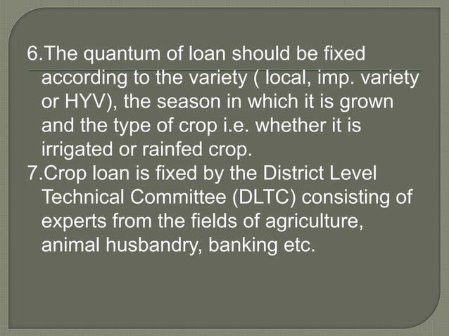 Crop loan system Introduction | PPTX