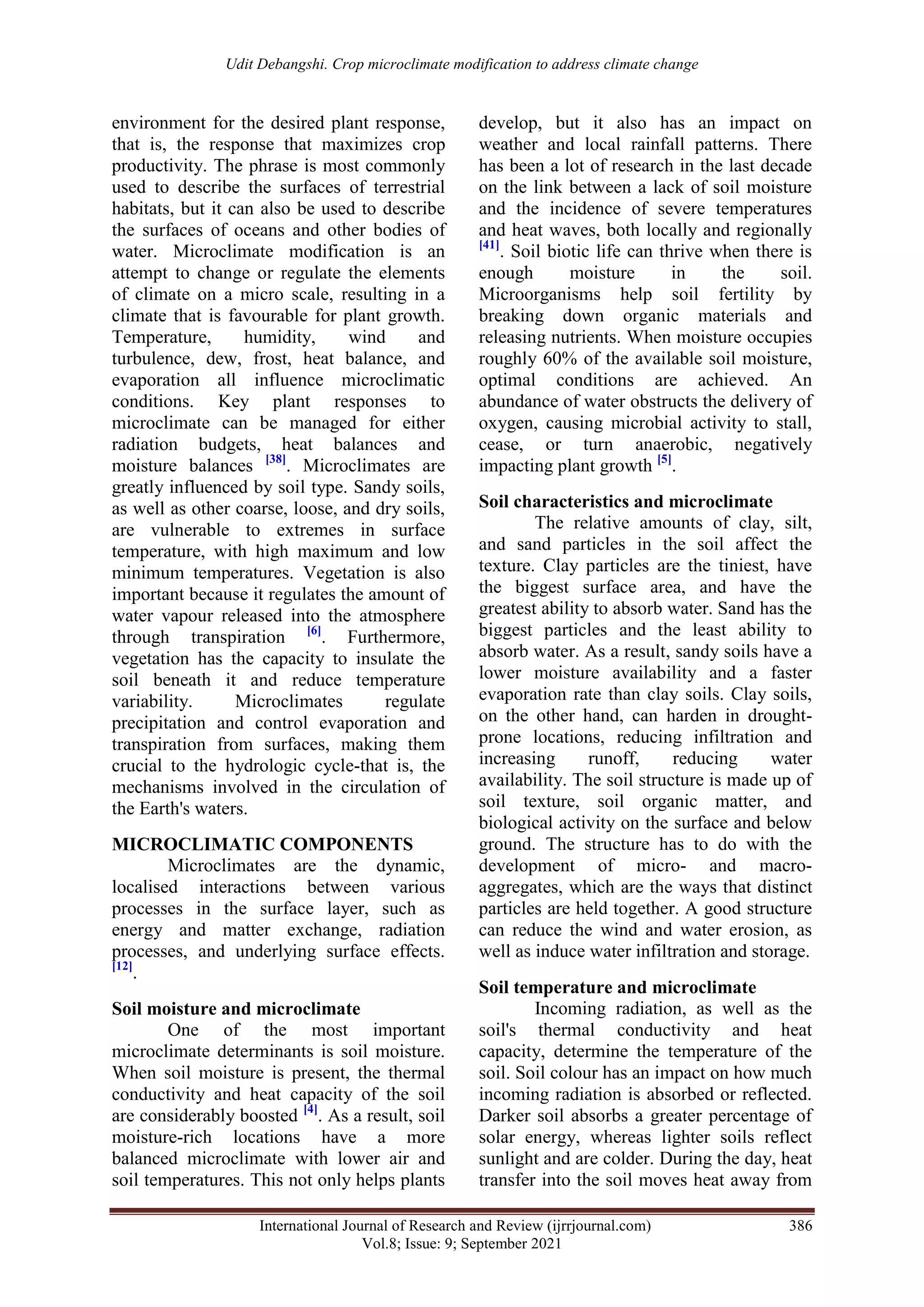 Crop Microclimate Modification to Address Climate Change | PDF