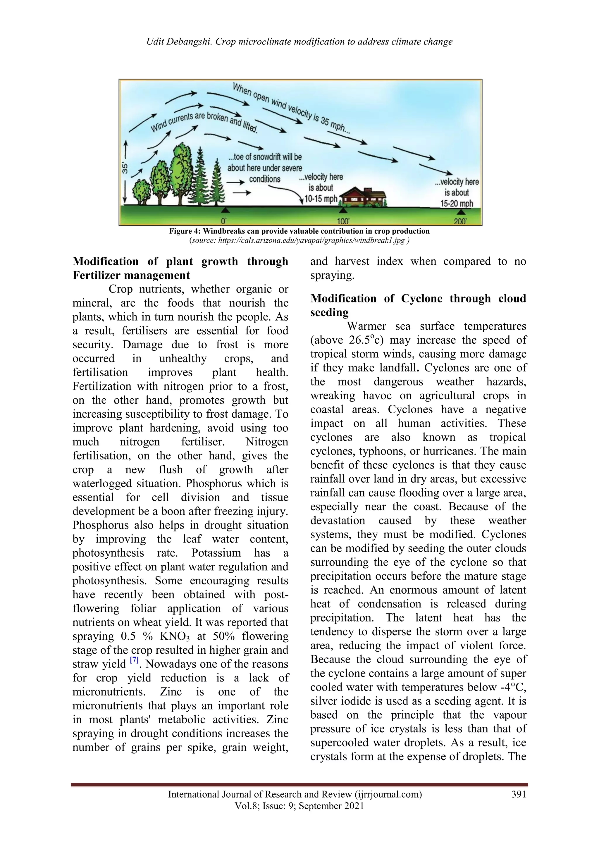 Crop Microclimate Modification to Address Climate Change | PDF