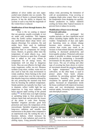 Crop Microclimate Modification to Address Climate Change | PDF