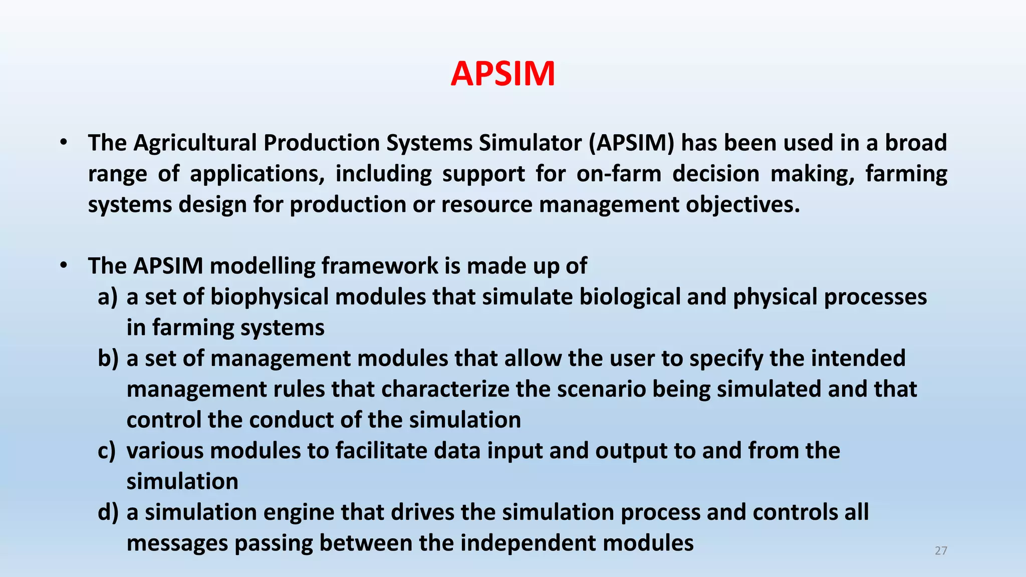 Crop Modelling in Rice | PPTX