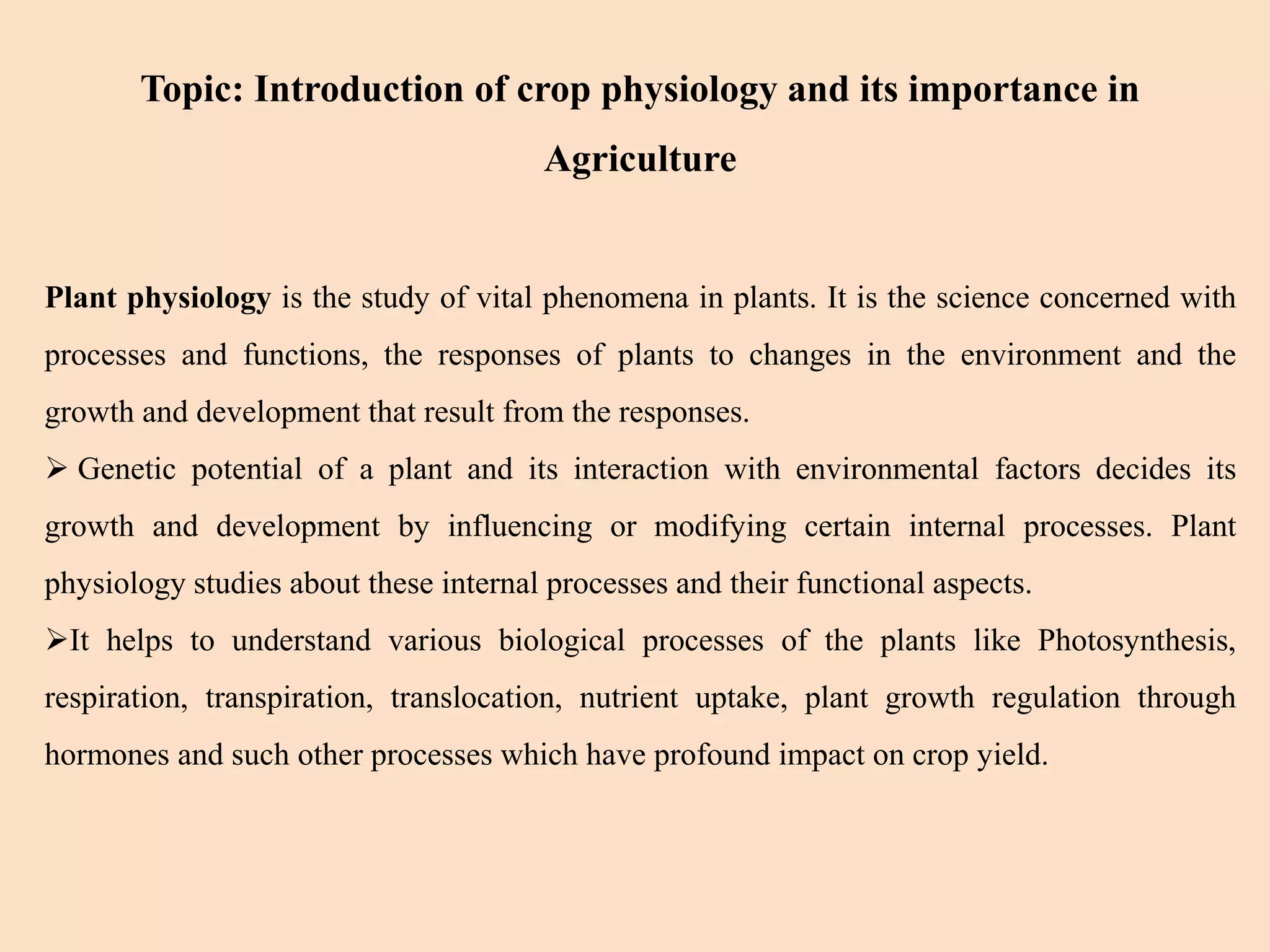 Crop Physiology and Its importance in agriculture.pptx