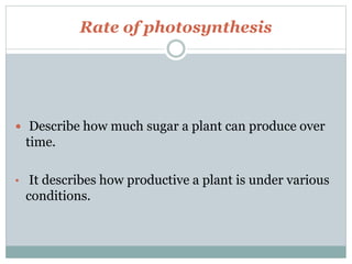 factors affecting rate of Photosynthesis | PPTX