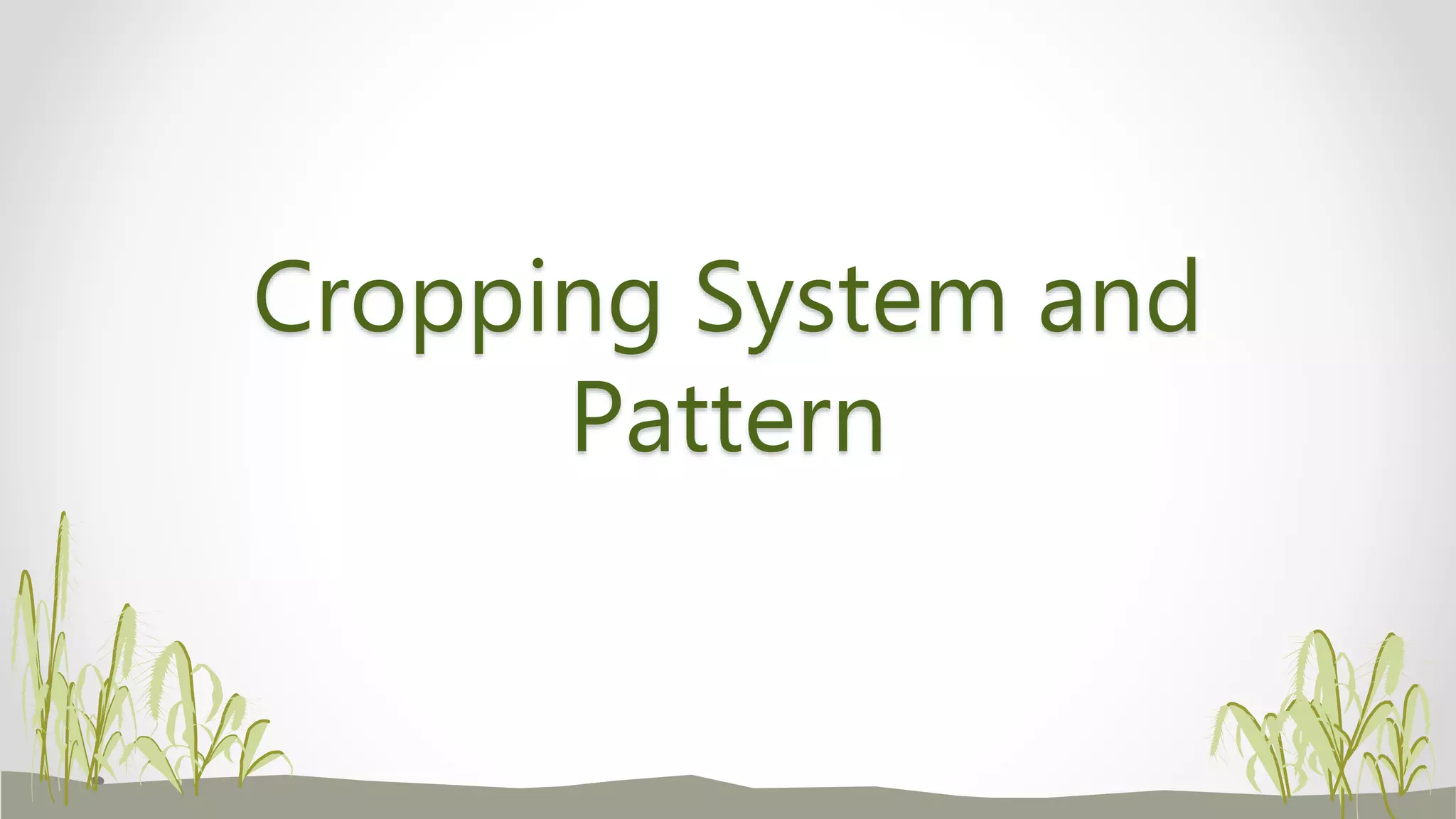 Cropping pattern | PPTX