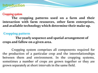 Cropping systems in vegetables | PPTX
