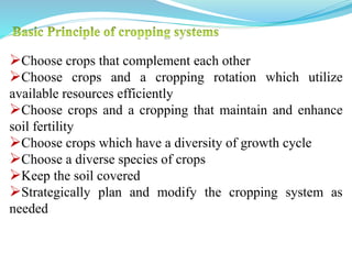 Cropping systems in vegetables | PPTX