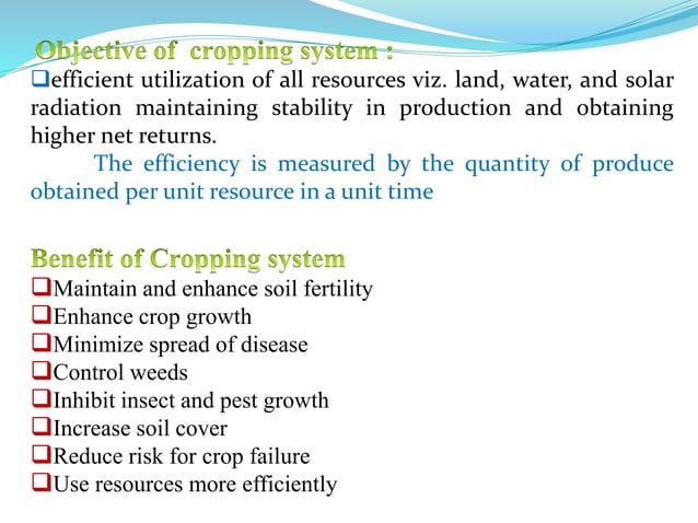 Cropping systems in vegetables | PPTX